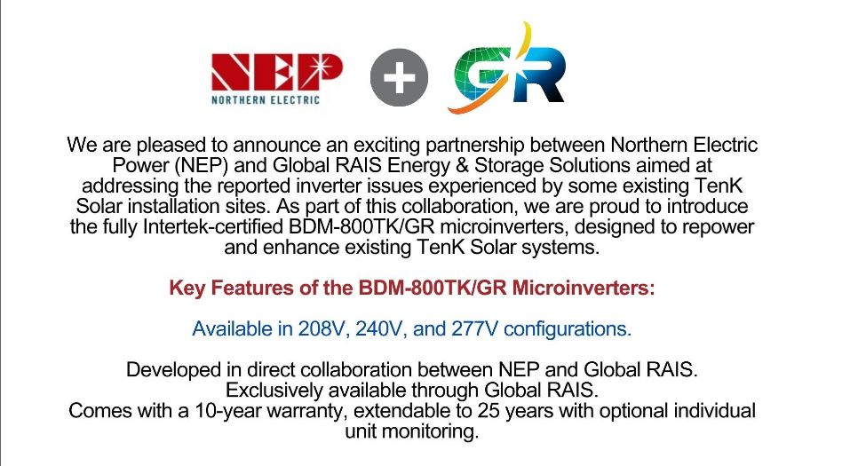 NEP Partnership with Global Rais - NEP – Northern Electric Power